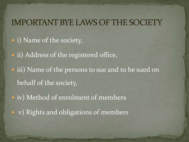 Societies registration act_1860 | PPTX | Law