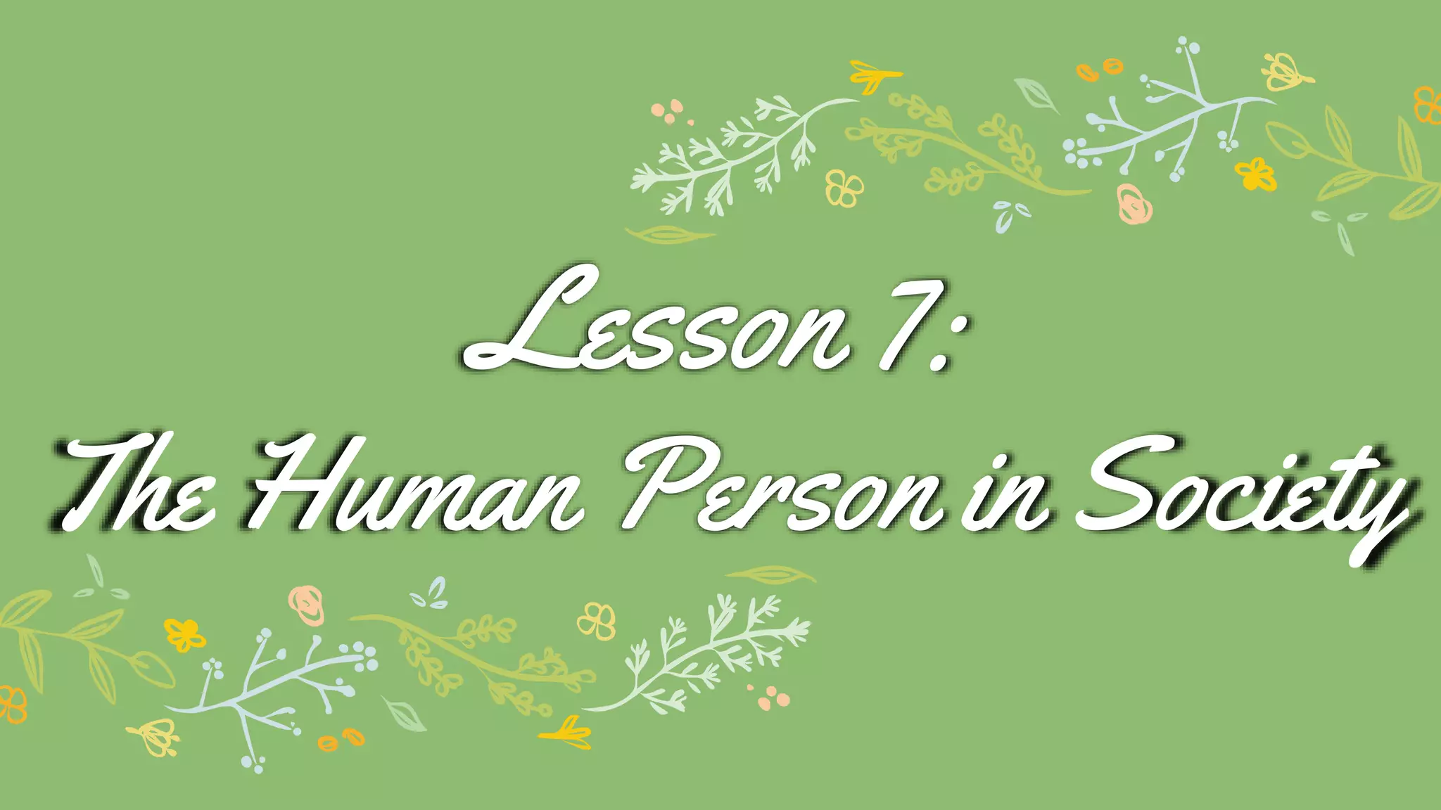 The Human Person in Society | PPTX