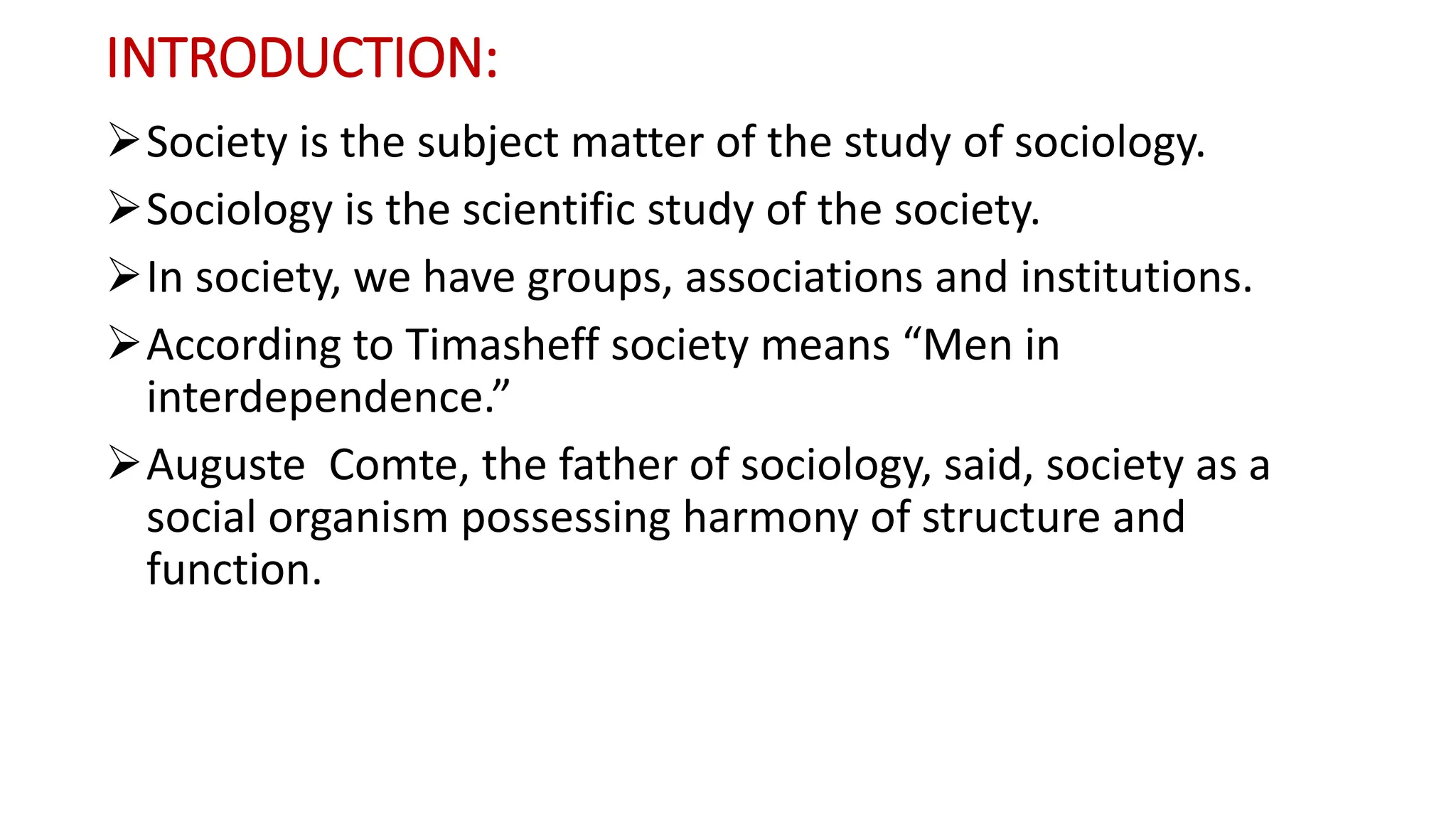Sociology (society) ppt for GNM first year students | PPTX
