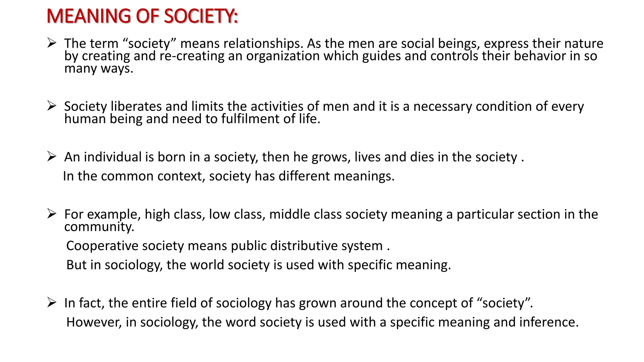 Sociology (society) ppt for GNM first year students | PPTX
