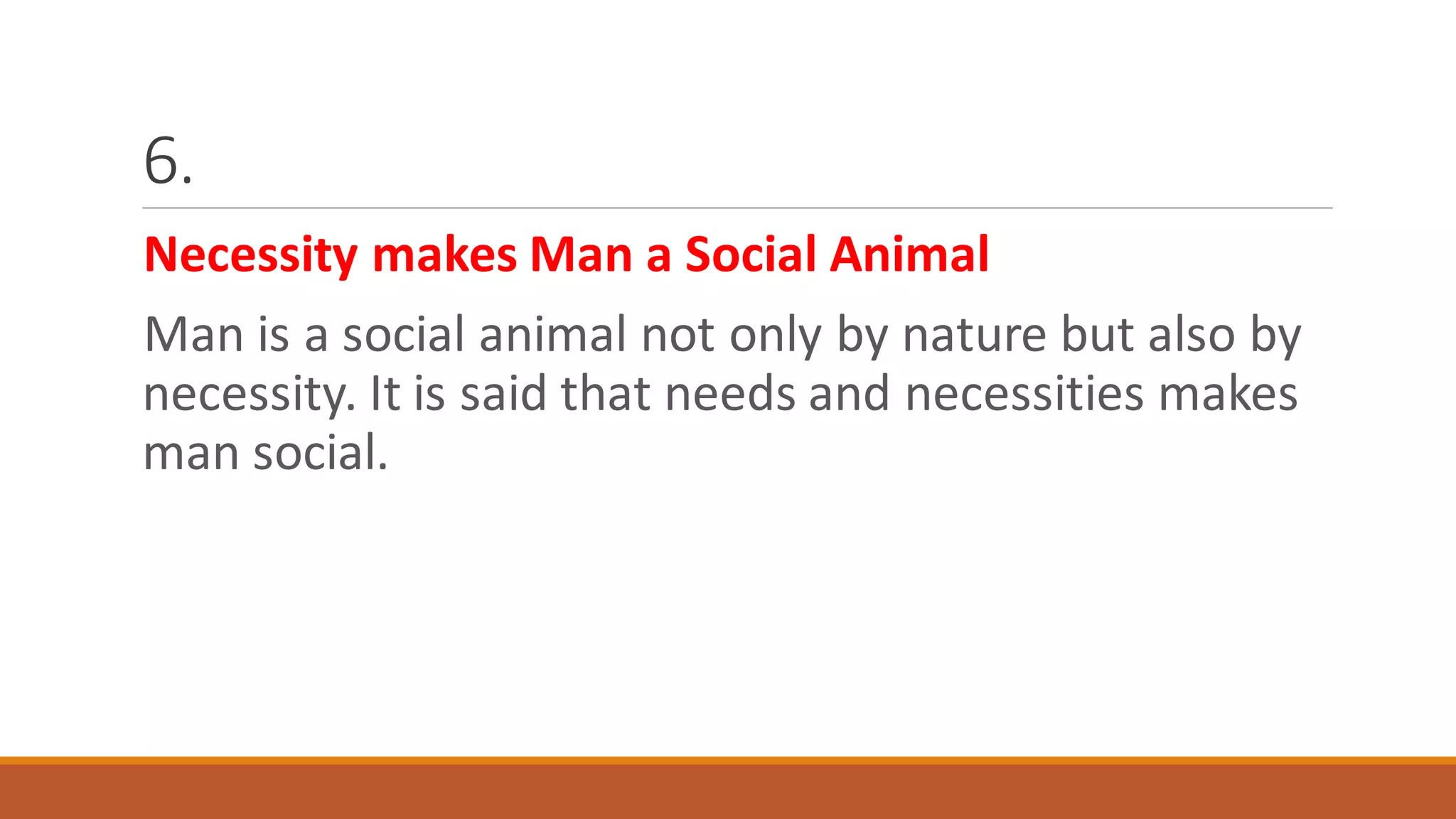 Man is a Social Animal. How? | PDF