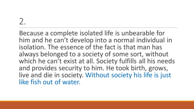 Man is a Social Animal. How? | PDF