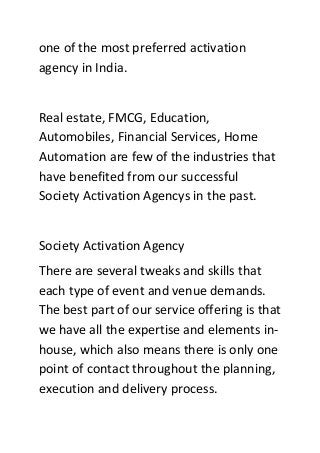 Society Activation Agency | PDF