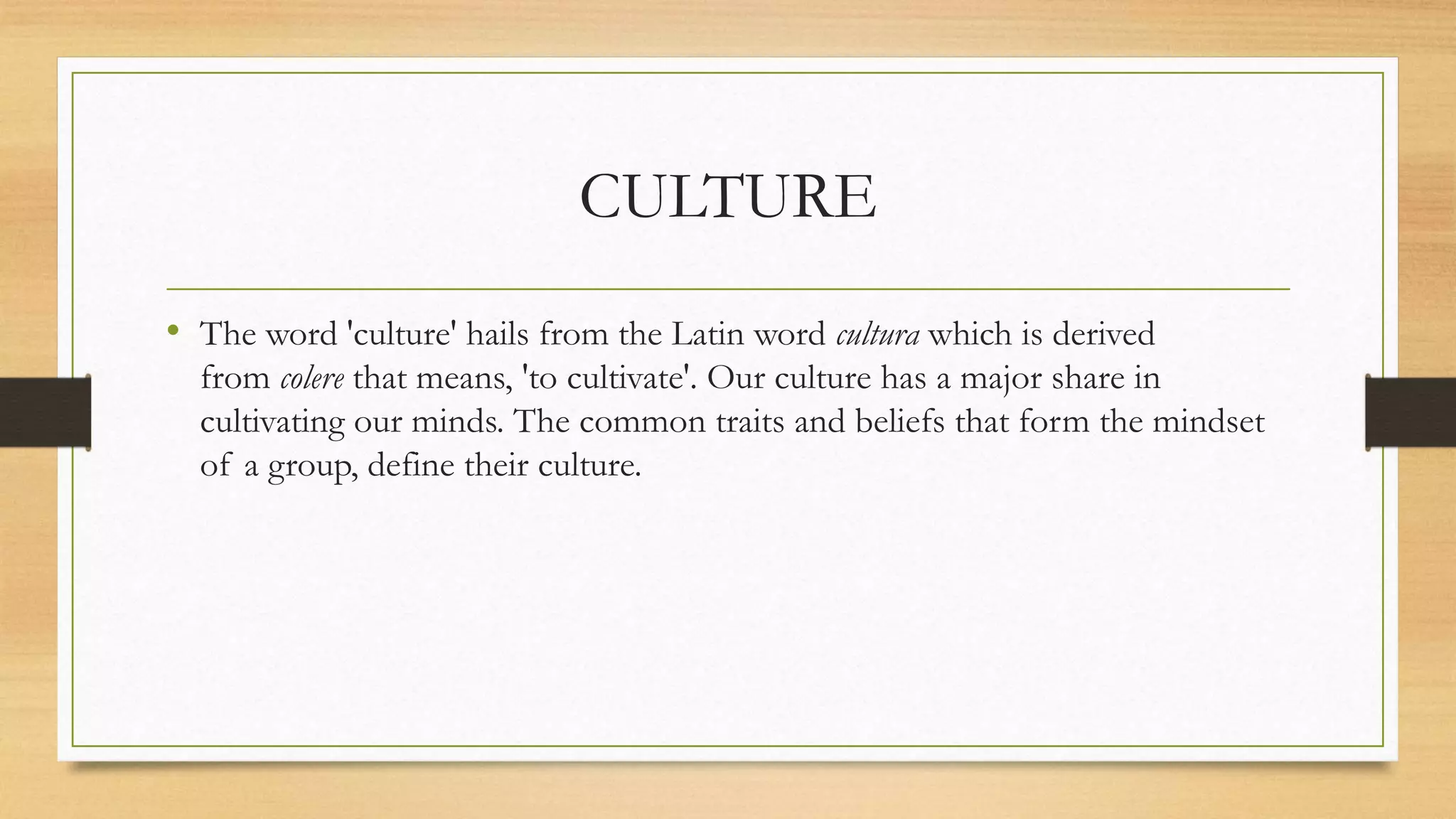 Society and culture | PPTX