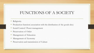 Society and culture | PPTX
