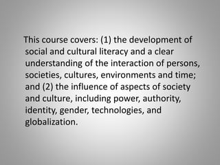 Society and Culture | PPTX