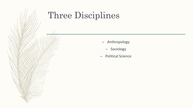 Society and culture according to the three disciplines | PPTX