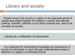 Society and library | PPTX