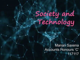 Society and Technology | PPTX