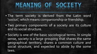 What does society mean store
