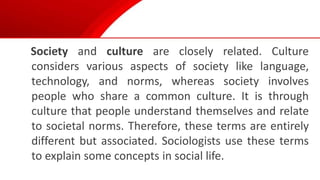 Society & culture.pptx Education, foundation | PPTX
