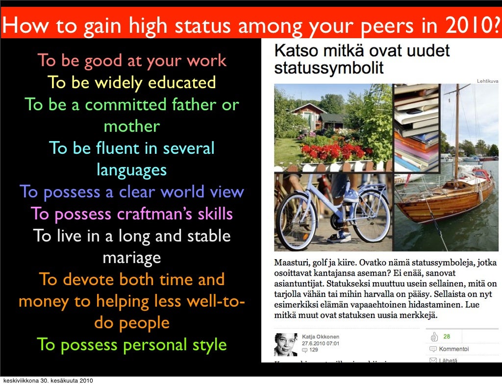 How to gain high status