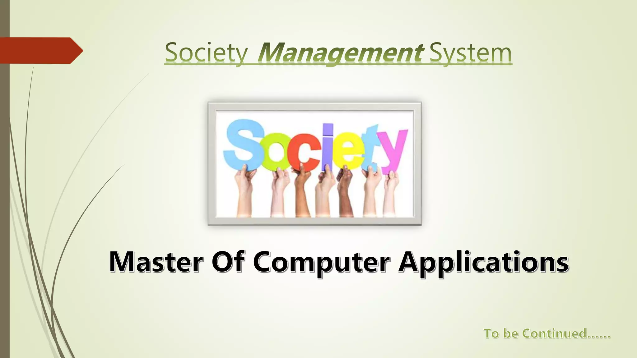Society management system | PPTX