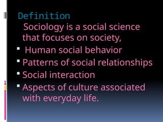 Society Social Interactions w.r.t Sociology | PPTX