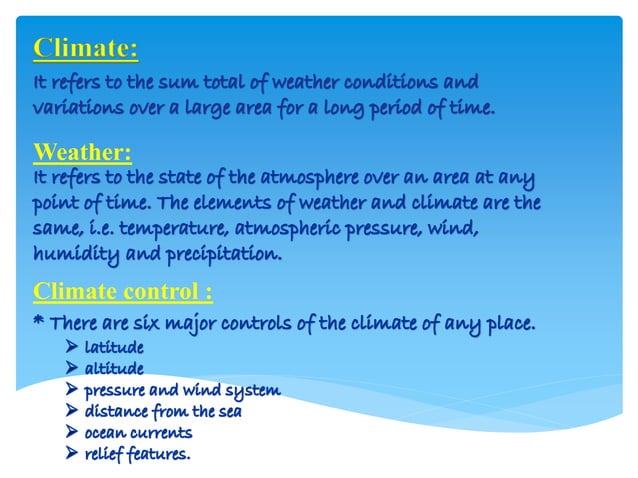 Climate / class IX . | PPTX | Weather | Science