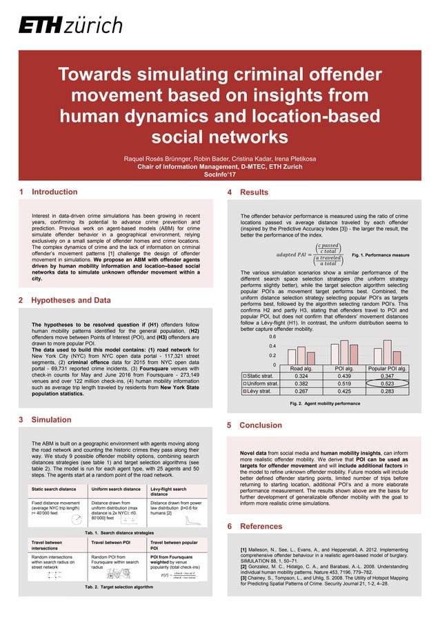 Towards Simulating Criminal Offender Movement Based On Insights From Human Dynamics And Location