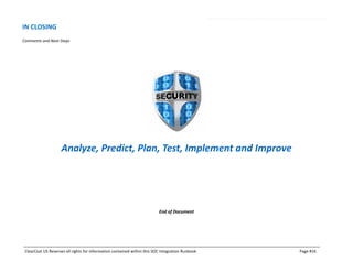 SOC Certification Runbook Template | PDF
