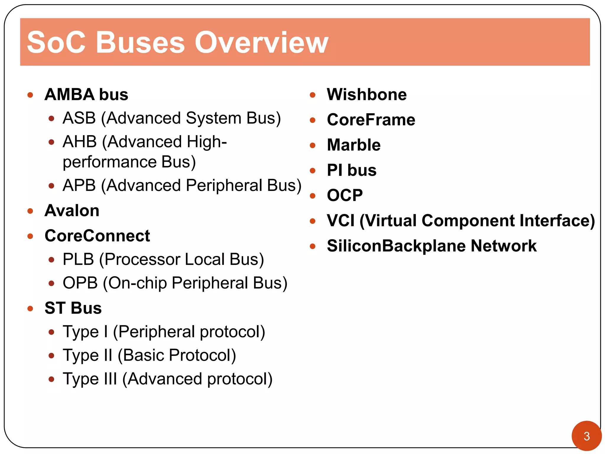 SOC Interconnects: AMBA & CoreConnect | PDF