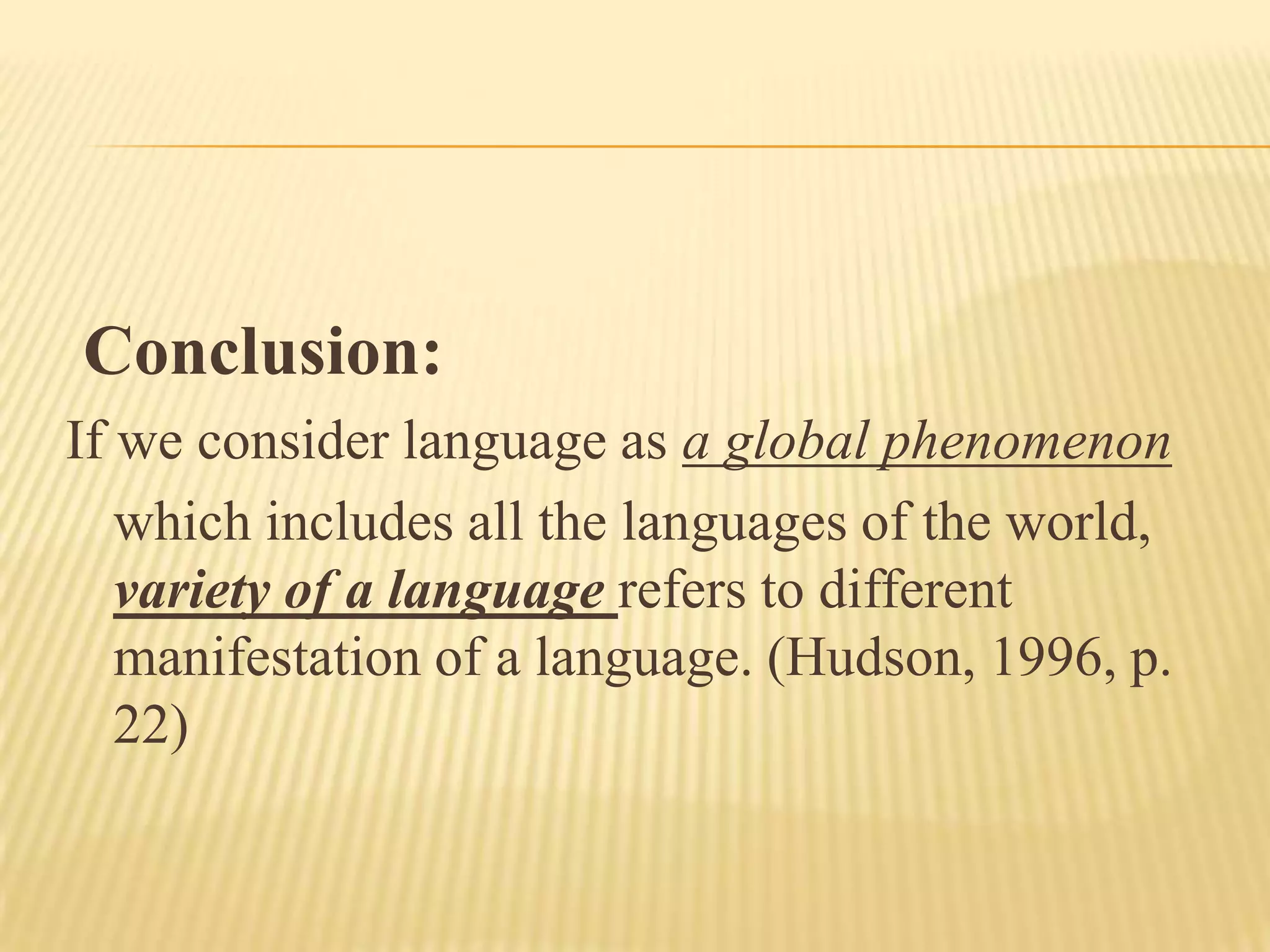 Sociolinguistic, Varieties of Language, Diglossia | PPTX