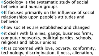 Introduction to Sociology | PPTX