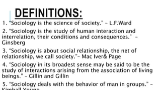Introduction to Sociology | PPT