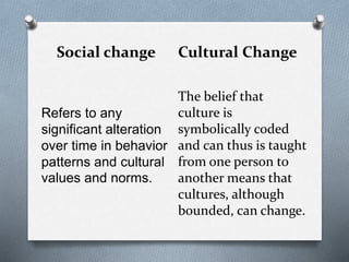Socio cultural change | PPTX