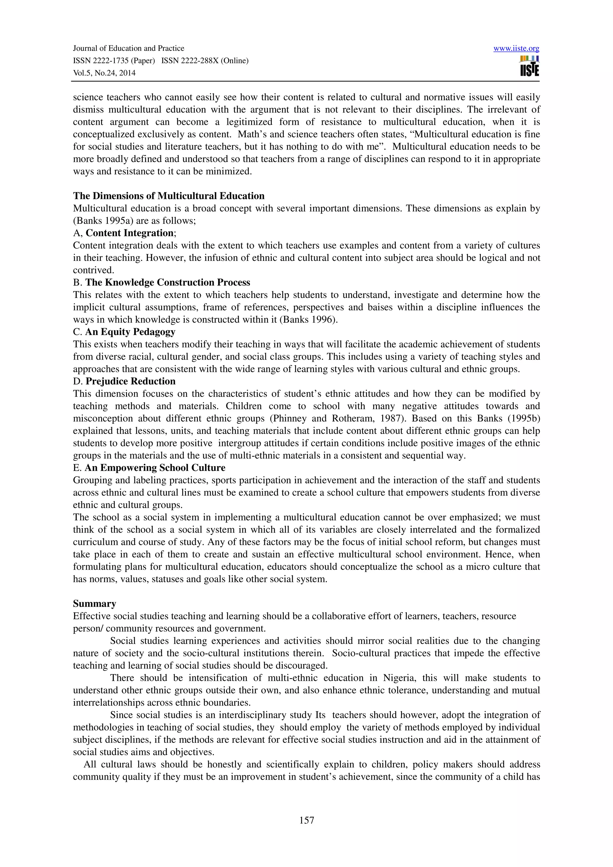 Socio cultural factors affecting the teaching and learning of | PDF