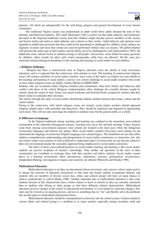 Socio cultural factors affecting the teaching and learning of | PDF