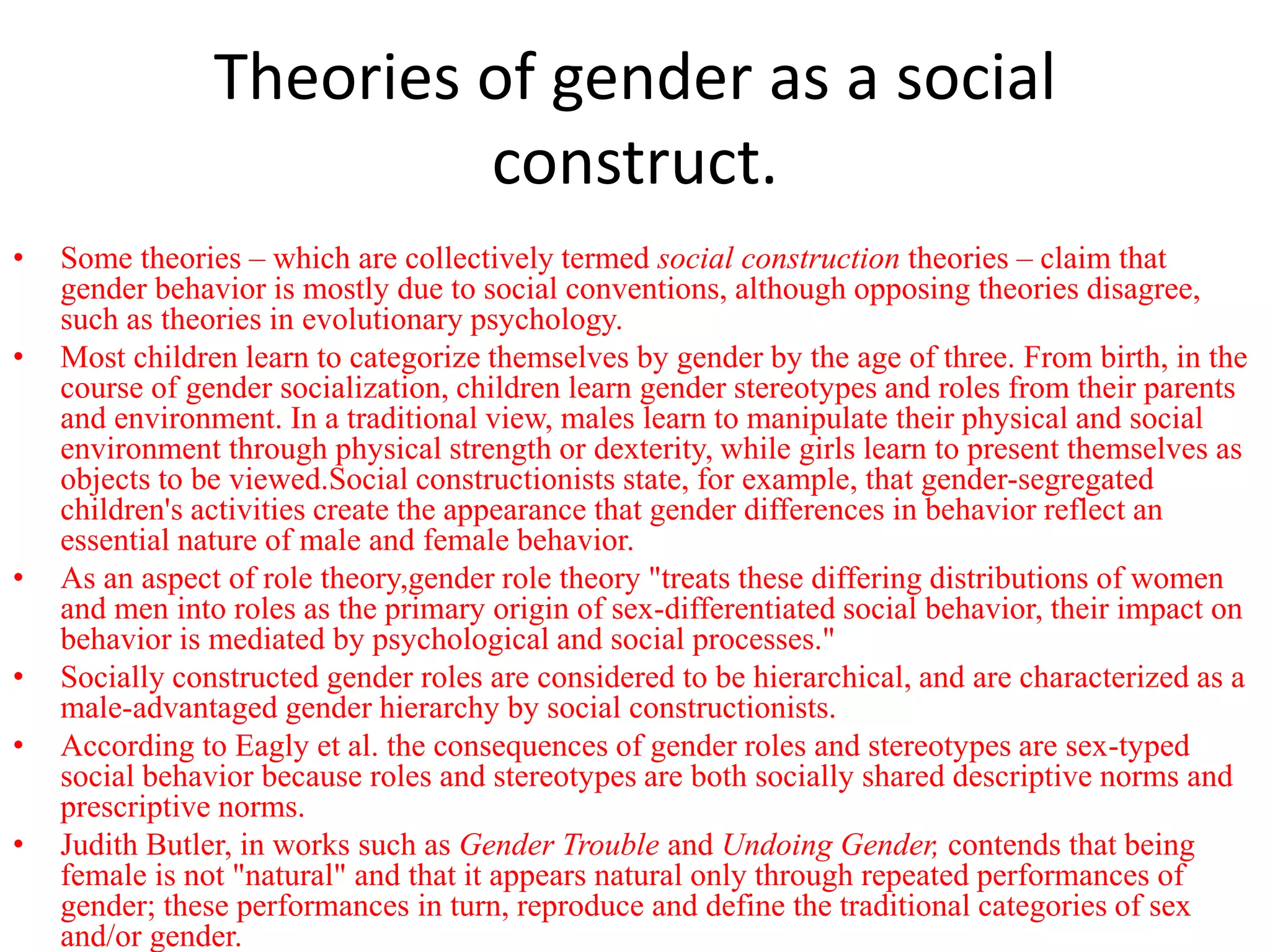 Socio cultural formation of gender identity | PPT