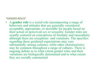 Socio cultural formation of gender identity | PPT