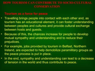 Socio-cultural impact of tourism powerpo | PPT