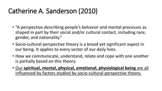 Socio cultural perspective | PPTX