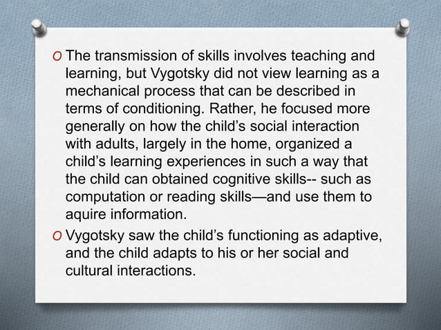 Socio-Cultural Theory by Lev Vygotsky | PPTX