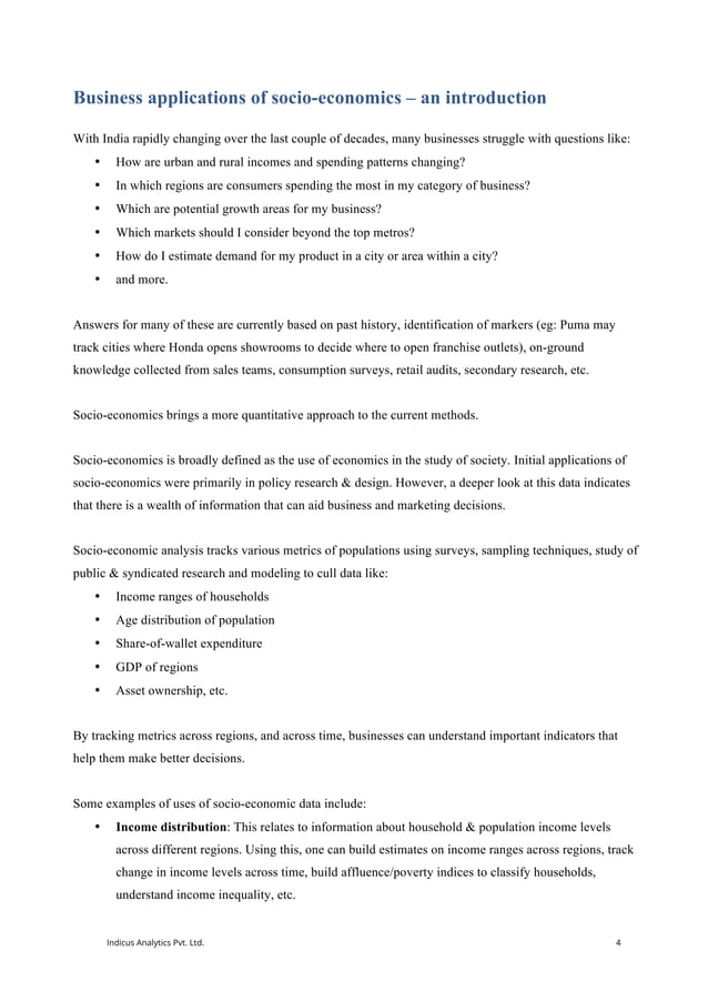 Socio economic data analytics for marketing - an outline | PDF