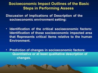 Socio Economic Impacts Ppt