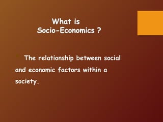 Socio-economic problems within a country | PPT
