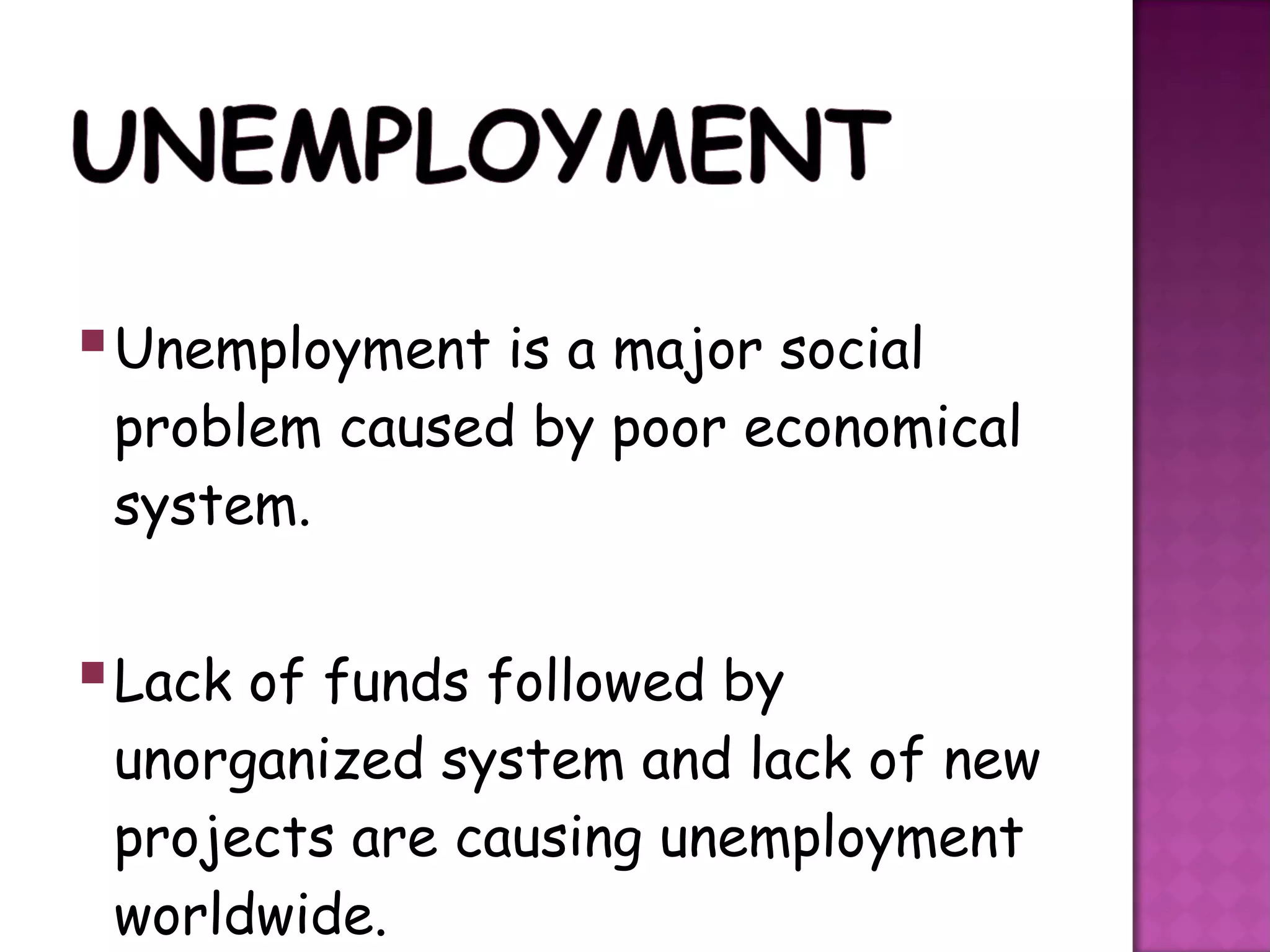 Socio economic problems presentation | PPT