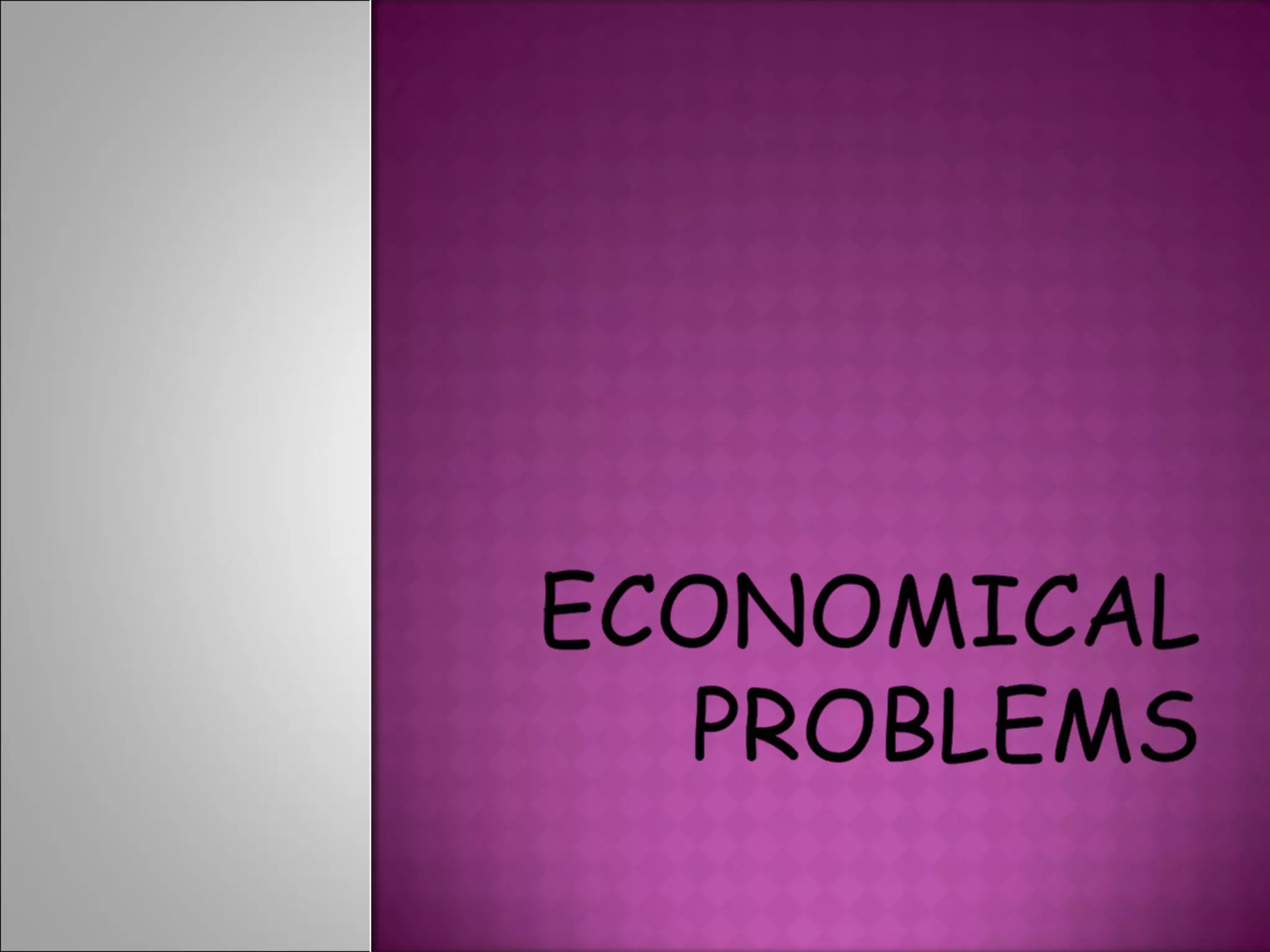 Socio economic problems presentation | PPT
