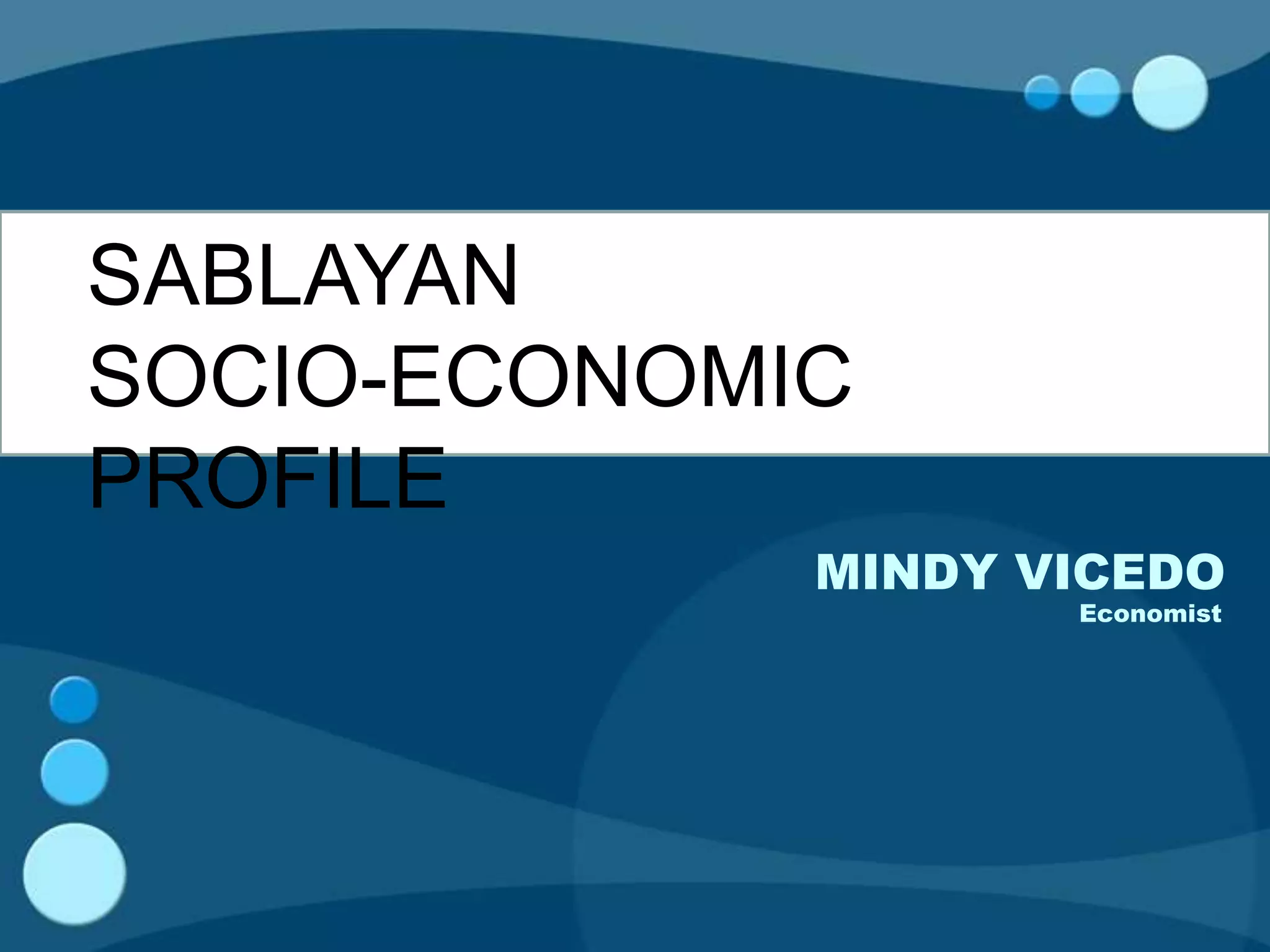 Socio economic profile | PPTX