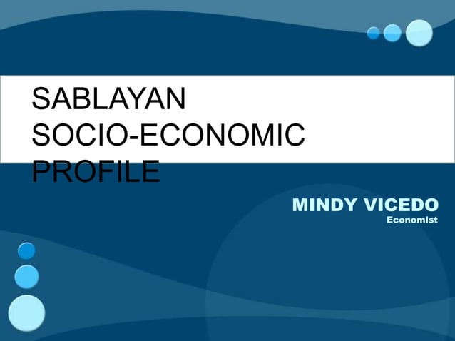 Socio economic profile | PPTX | Land and Farms | Real Estate