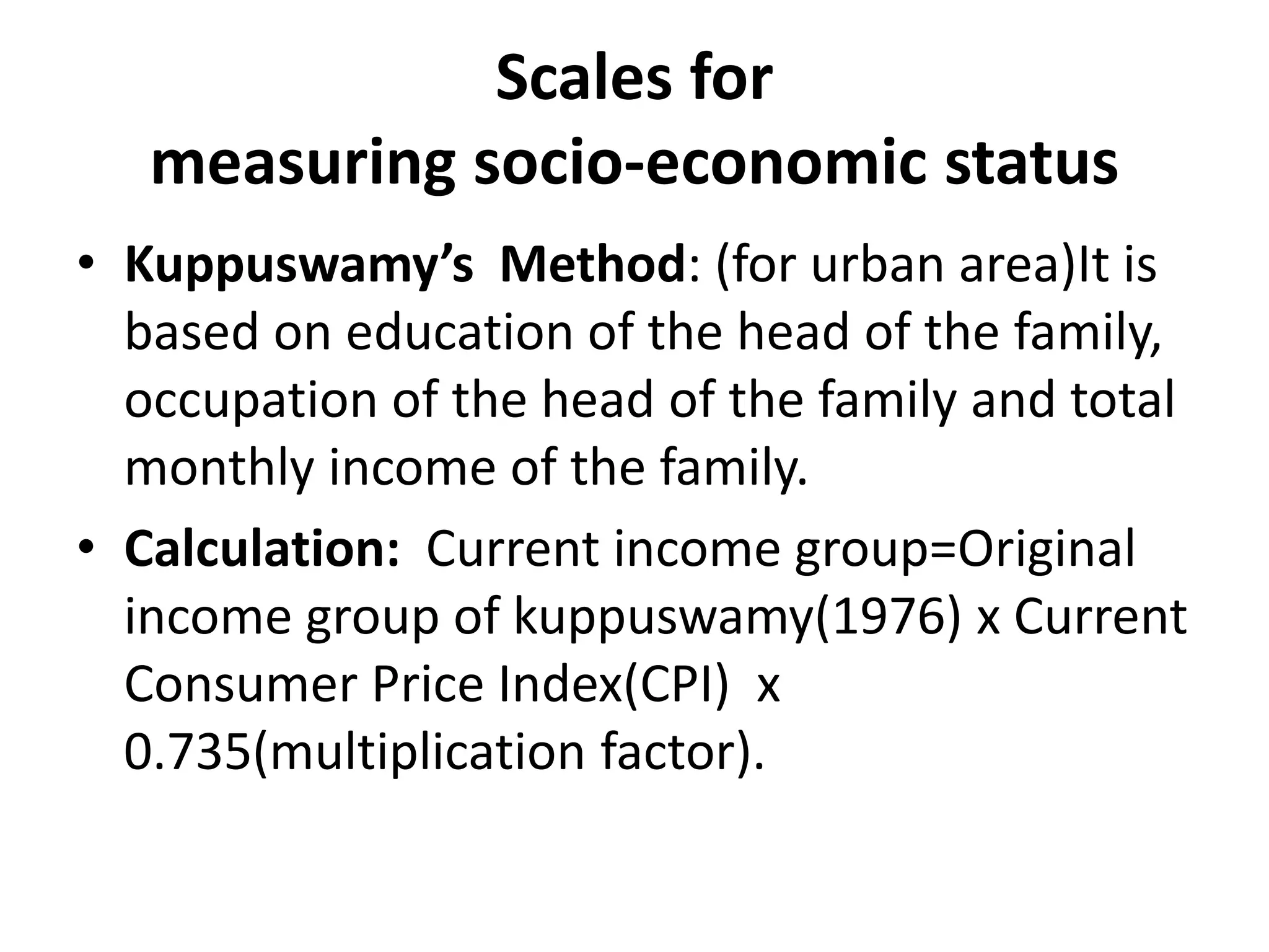 Socio economic profile | PPTX