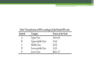 Socio-economic status scale in India | PPTX