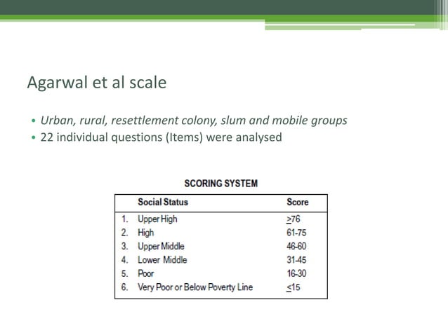 Socio-economic status scale in India | PPTX