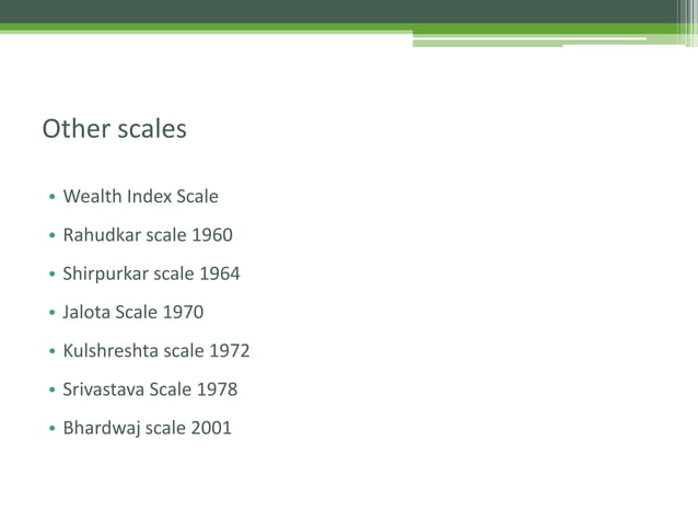 Socio-economic status scale in India | PPTX