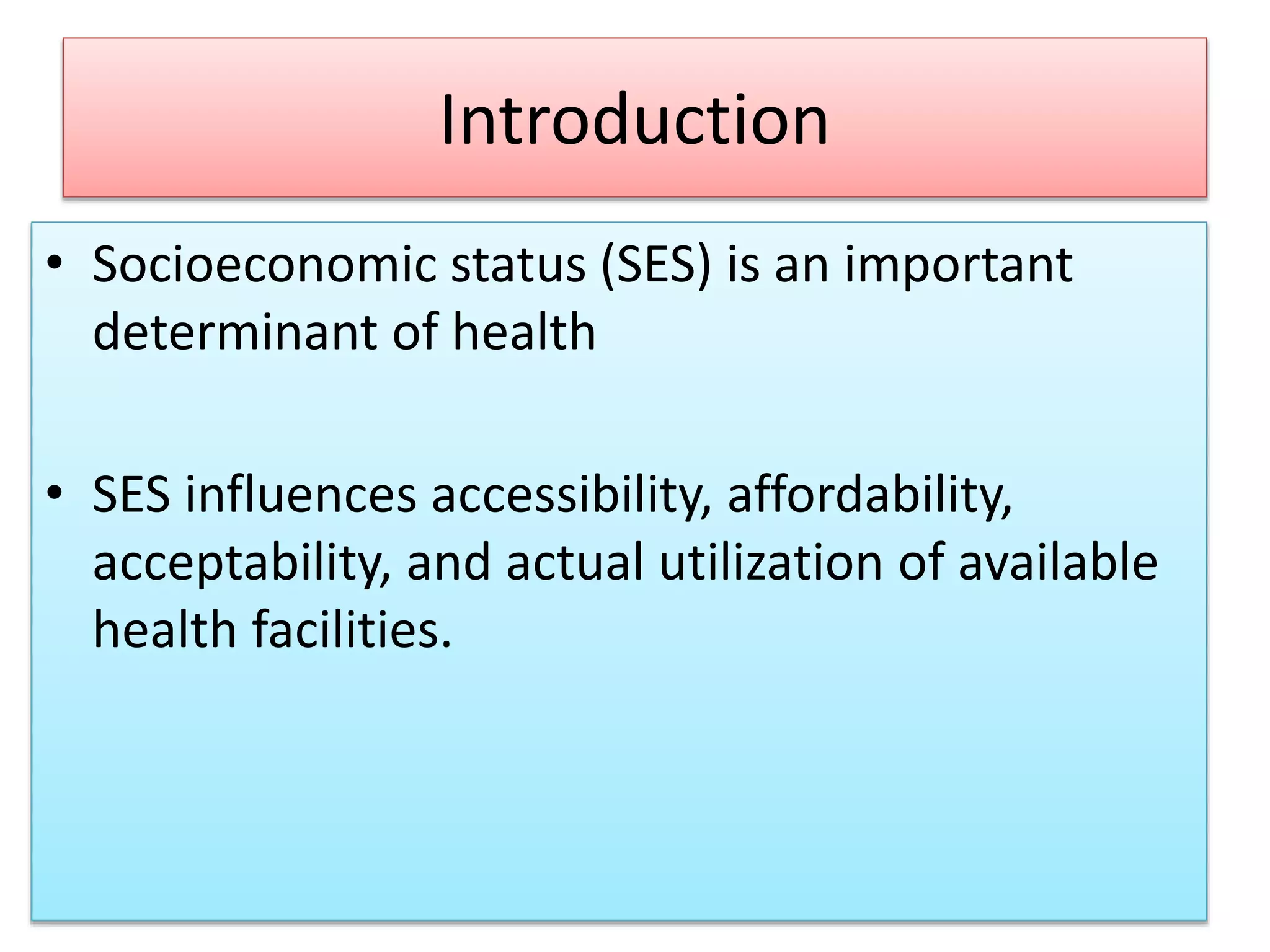 Socio economic status scales | PPTX