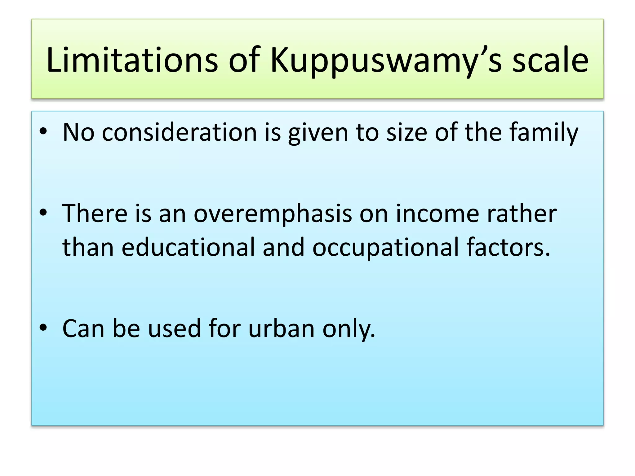 Socio economic status scales | PPTX