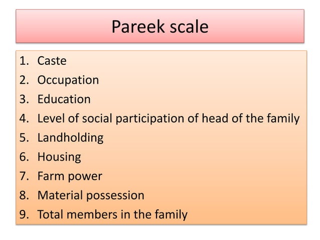 Socio economic status scales | PPTX