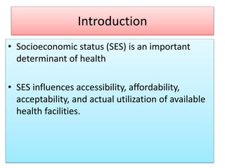 Socio economic status scales | PPTX