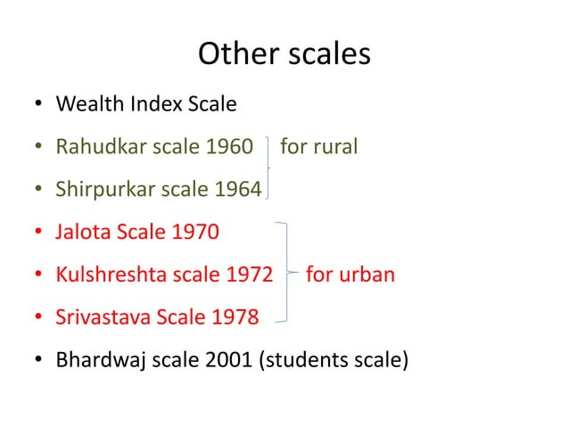 Socio economic status scales | PPTX