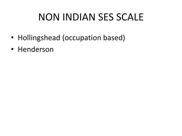 Socio economic status scales | PPTX